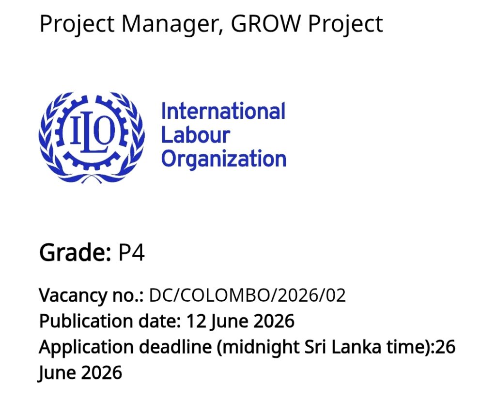 ILO Project Manager, GROW Project – 2026 Apply Now - United Nations Recruit